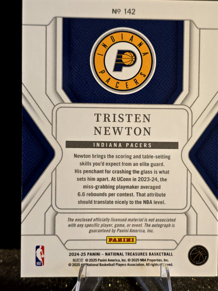 2024-25 National Treasures Rookie Patch Auto Tristen Newton /75 RPA ...