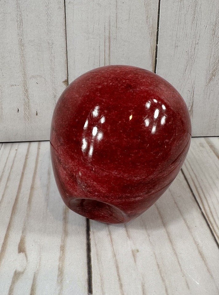 Carved Marble Stone Realistic Fruit Red Apple | eBay