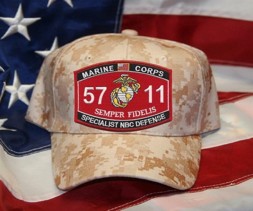 MOS 5711 SPECIALIST NBC HAT PATCH CAP US MARINES PIN UP NUCLEAR ...