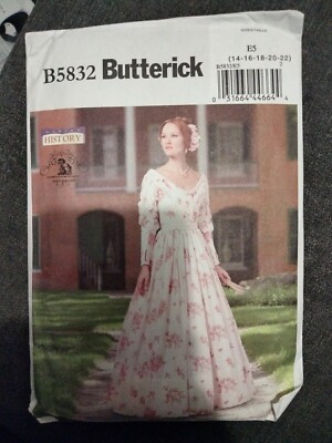 Butterick Sewing Pattern B5832 5832 Women's Dress Costume Size 14-22 ...