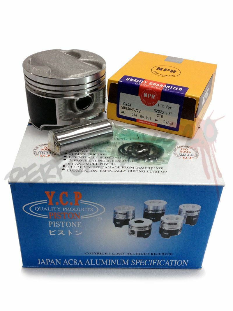 YCP 84mm Pistons NPR Rings + P2P0 Custom RODs + ARP2000 Combo B20B B20Z ...