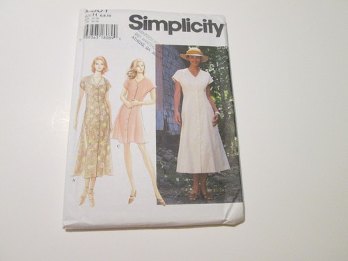 Vintage Simplicity Pattern #9601 Misses Button Front Dress Sizes 6-10 ...