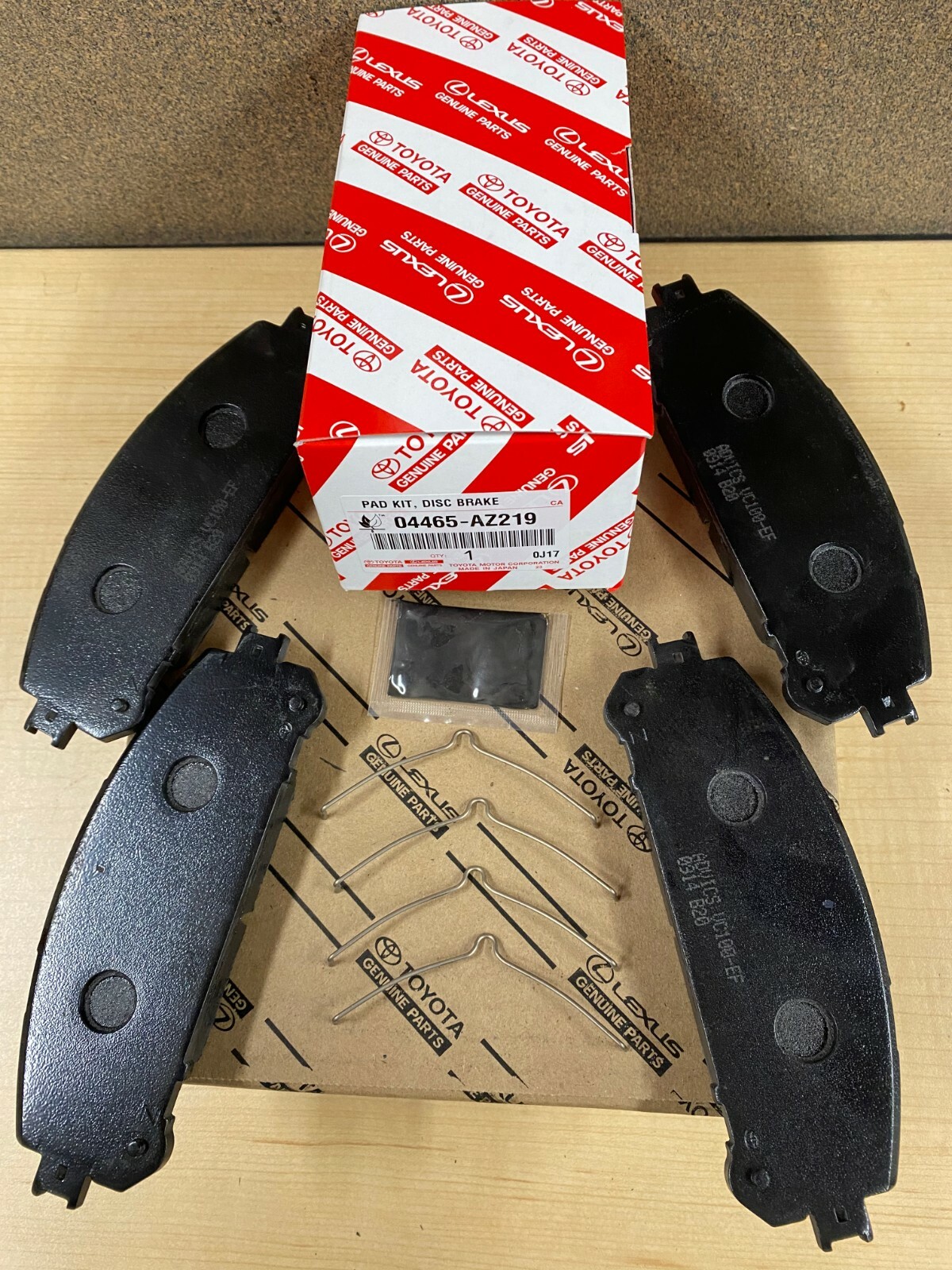 2011-2020 TOYOTA SIENNA GENUINE FRONT TCMC BRAKE PAD SET WITH SHIMS ...