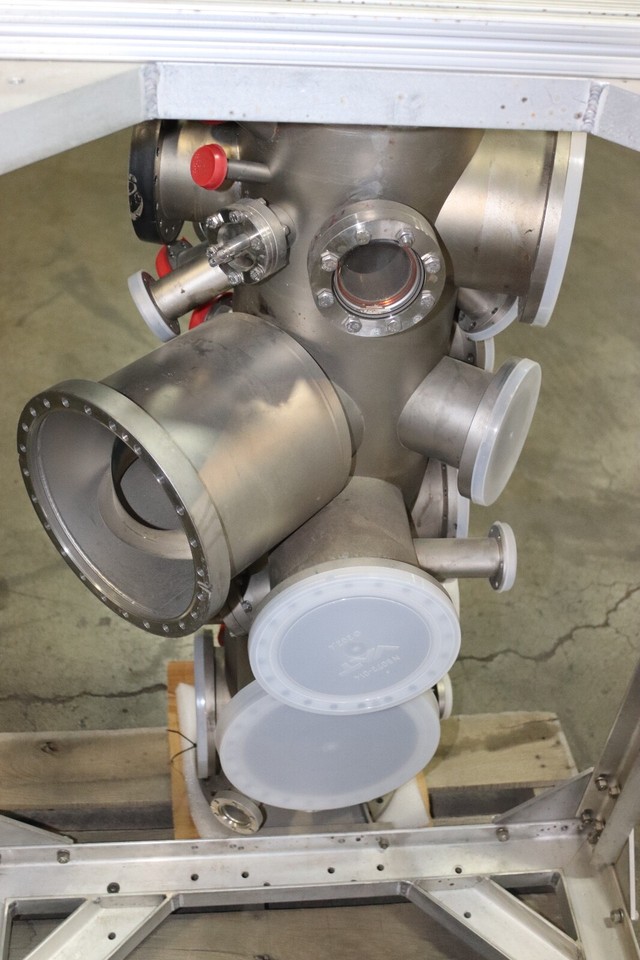 LARGE STAINLESS VACUUM CHAMBER MANIFOLD LEYBOLD 4FT TALL | eBay