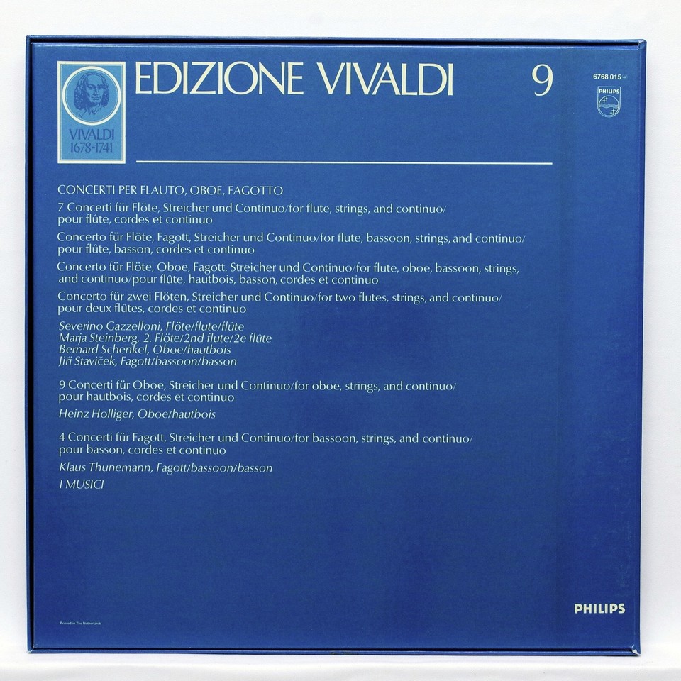 GAZZELLONI, I MUSICI ⸺ Edizione VIVALDI vol.9 ⸺ PHILIPS 5xLPs box NM | eBay