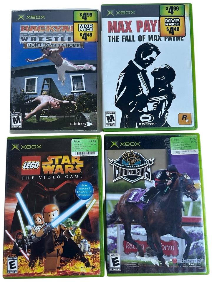 Xbox PS2 Lot 50+ Games, Sony PS2 Slim Console 2 OEM Controllers Huge ...