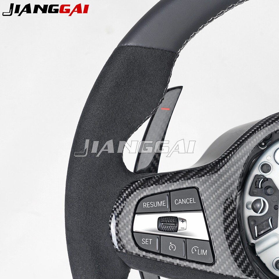 Full Leather Steering Wheel for BMW G30 G38 G01 G02 X3M X5M M5 M8 F90 ...