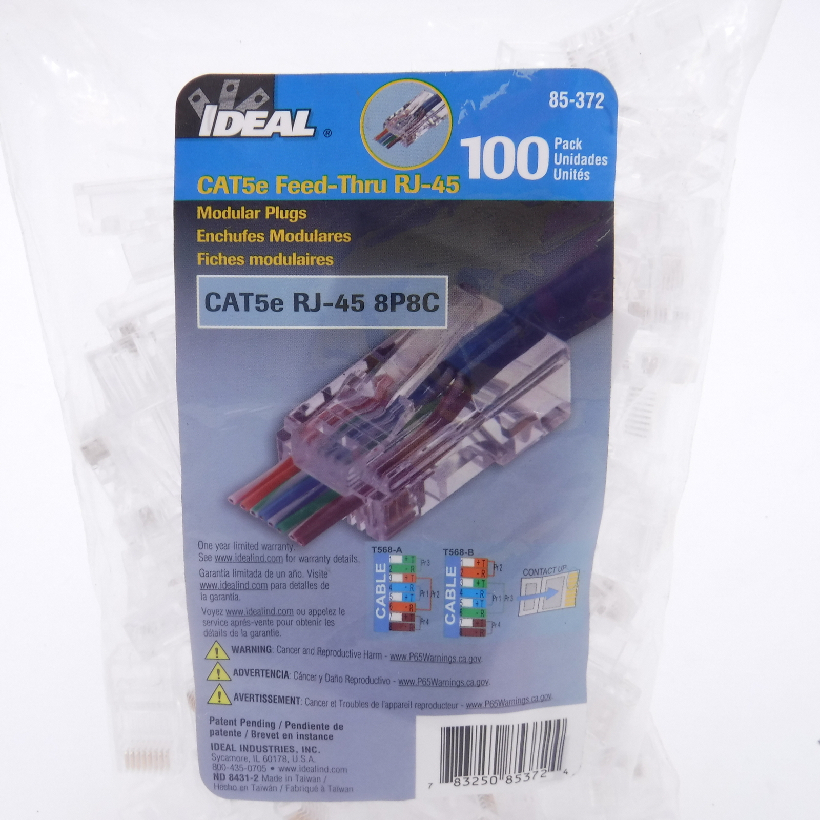 Ideal+Feed-thru+Cat5e+Rj-45+8p8c+Modular+Plugs for sale online | eBay