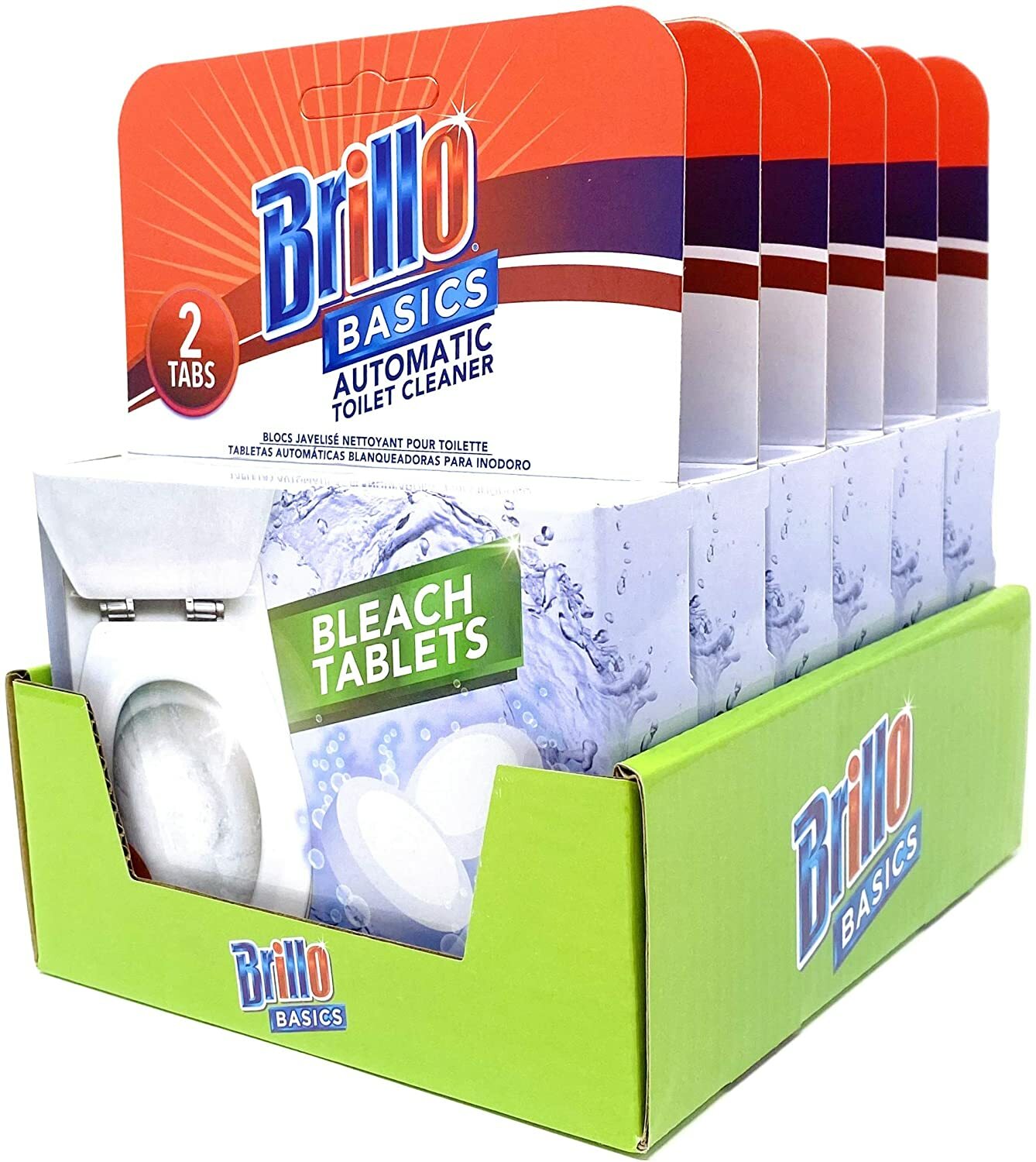 Brillo Basics Automatic Toilet Cleaner Bleach Tablets (6 Pack of 2 ...