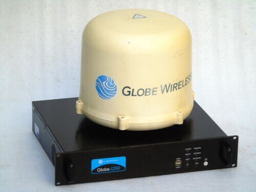 GLOBE WIRELESS i250 DOME ANTENNA AND RECEIVER INMARSAT MARINE SHIP ...