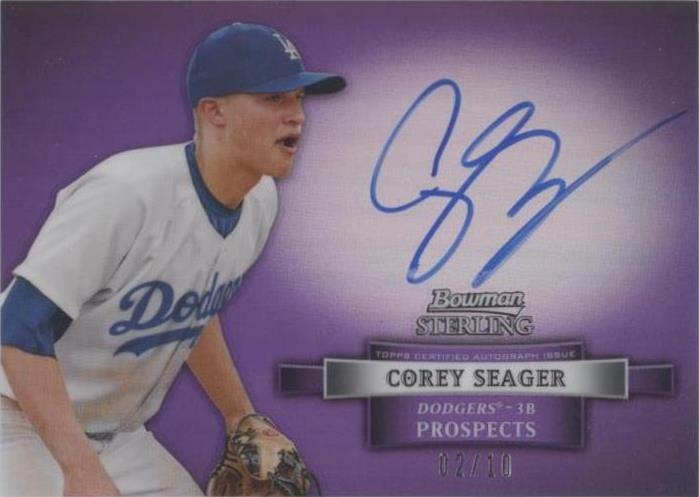 2012 Bowman Sterling - Prospect Autographs Corey Seager #BSAP-CS Purple ...