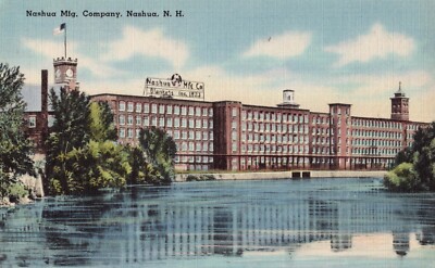 Nashua Mfg Campany Nashua NH Postcard linen factory textile mill ...