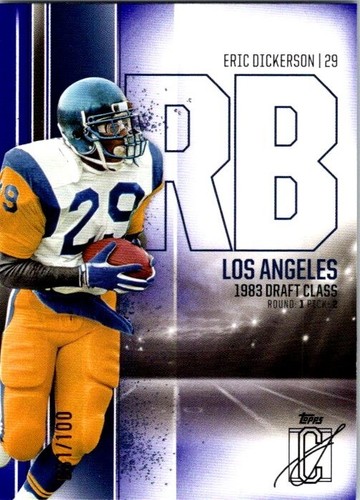 2024 Topps Signature Class #26 Eric Dickerson /100 Blue LA Los Angeles ...