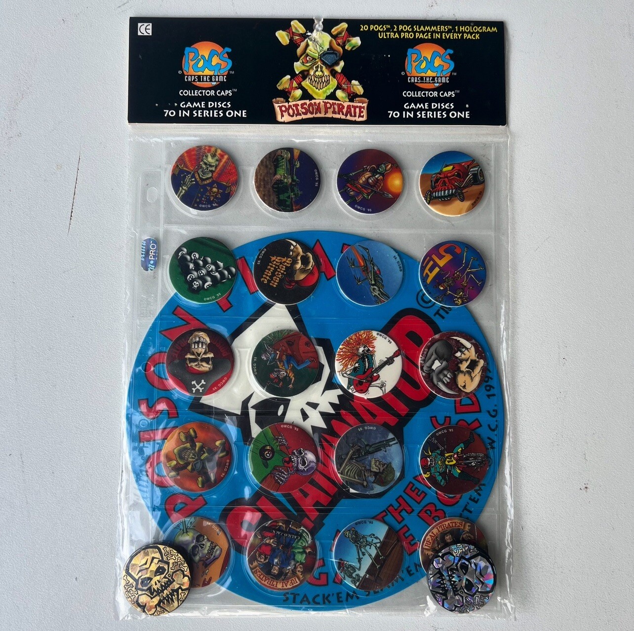 New Sealed Poison Pirate POGS Caps Slammer board Tazo | eBay