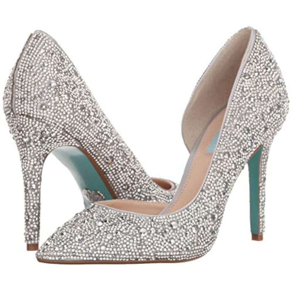 BETSEY JOHNSON SB-HAZIL Heels Silver Satin New | eBay