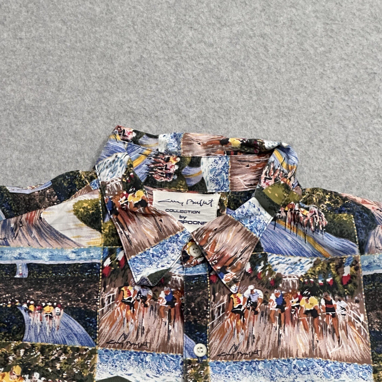 Reyn Spooner Guy Buffet Collection Mens Blue Hawaiian… - Gem