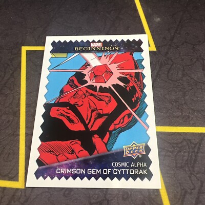 2022 UD Marvel Beginnings Cosmic Alpha #CA4 Crimson Gem of Cyttorak ...