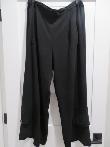 Blanque Black Wide Leg Double Hem Dress Pants 1X | eBay