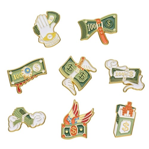 Unique Money Enamel Pin Funny Dollar Banknote Badge Breastpin | eBay