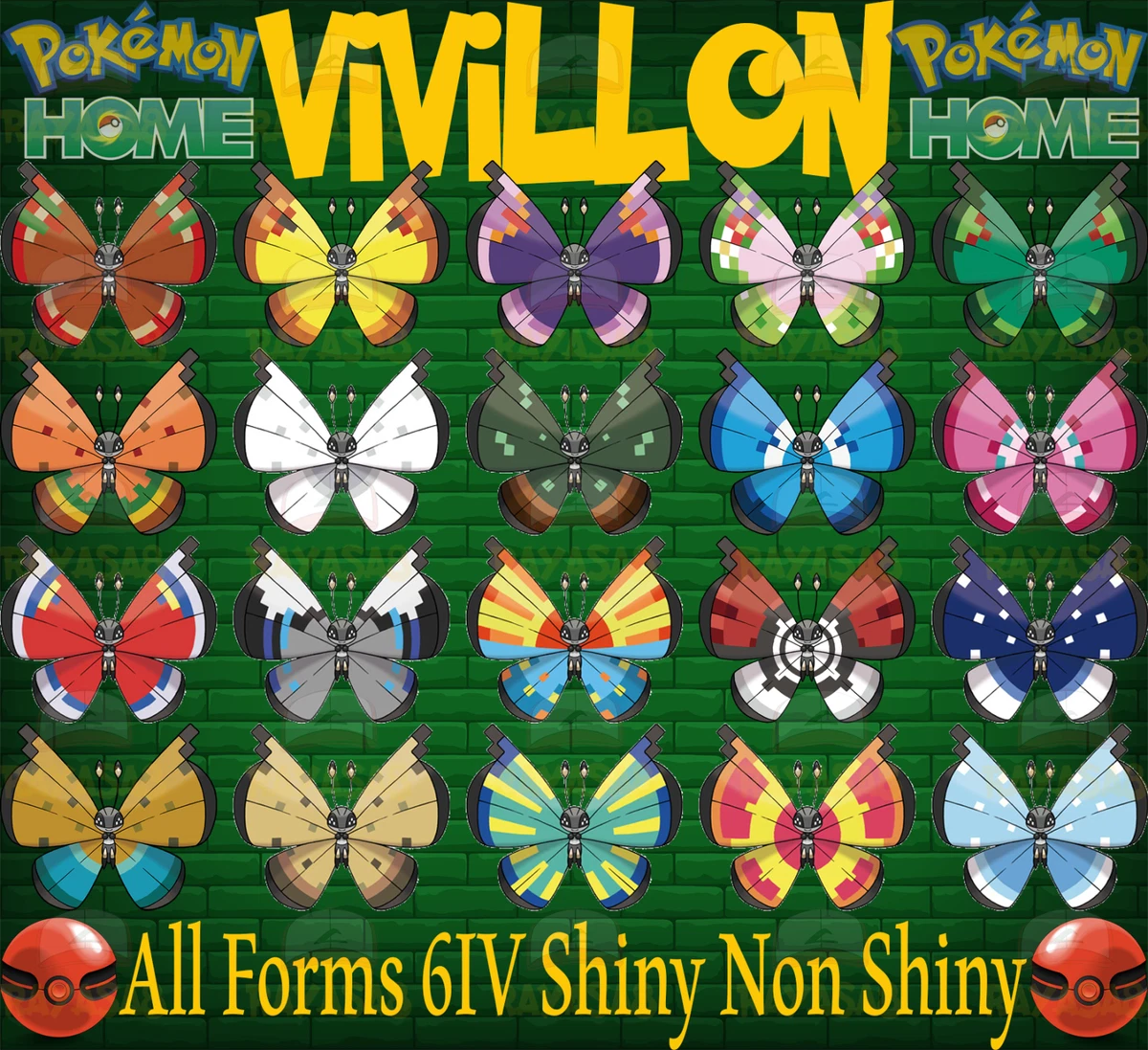 Shiny Vivillon Pokeball