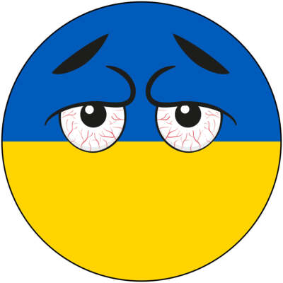 Ukraine Country Ball Bloodshot Googly Eyes Vinyl Decal 6 inches wide | eBay
