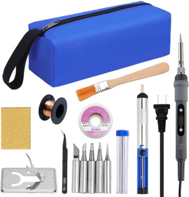 80W Soldering Iron Kit Adjustable Temp Digital Electric Solder Welding ...