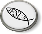 JESUS FISH 3D Domed Emblem Badge Car Sticker Chrome ROUND Bezel | eBay