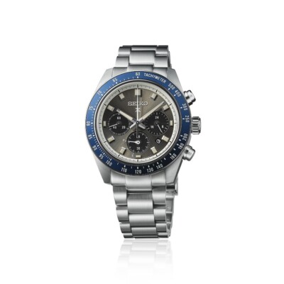 Seiko Solar Prospex Speedtimer SSC939P1 Mens Grey Chrono Dial ...