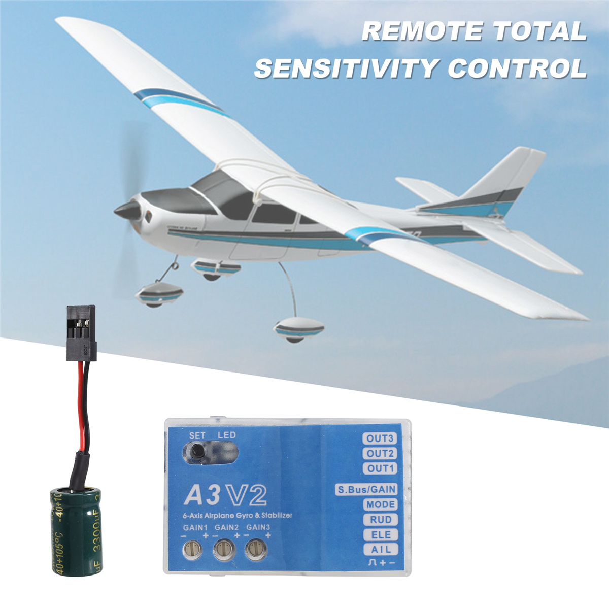 A3 V2 flight controller stabilizer 4 flight modes for RC airplane ...