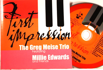GREG MEISE TRIO feat. MILLIE EDWARDS "FIRST IMPRESSION" (CD) VG Cond ...
