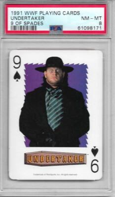 1991 WWF Playing Cards**UNDERTAKER** 9 of Spades Graded PSA 8 NM-MT | eBay