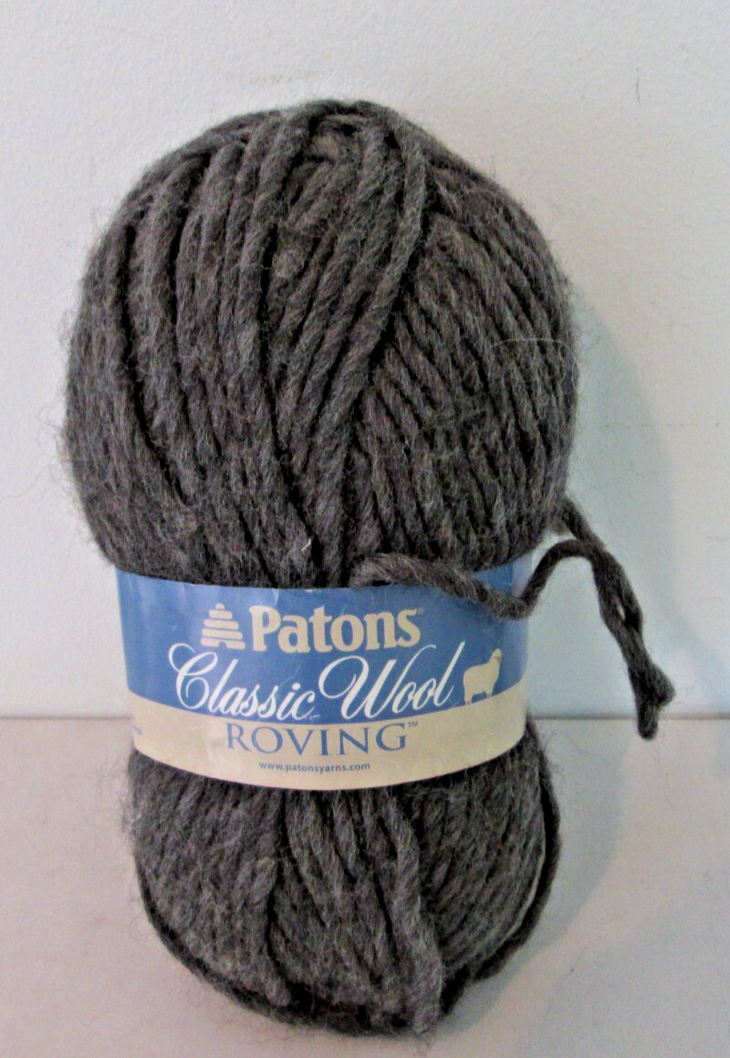 1 Skein Patons Wool Roving Yarn - 100% Wool - See Color Choices Plum ...