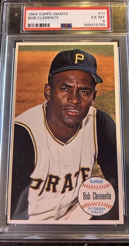 1964 Topps Giants Roberto Bob Clemente #11 Pirates PSA 6 EX-MT ...