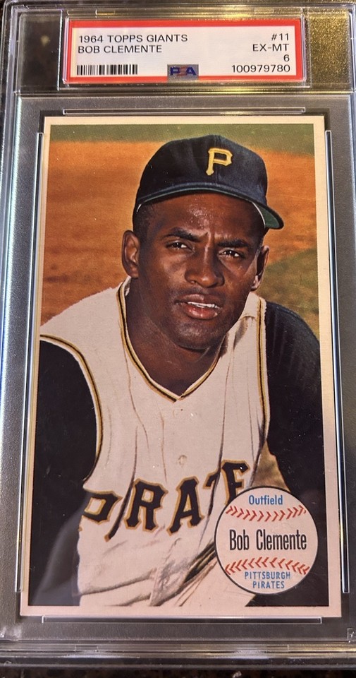 1964 Topps Giants Roberto Bob Clemente #11 Pirates PSA 6 EX-MT ...
