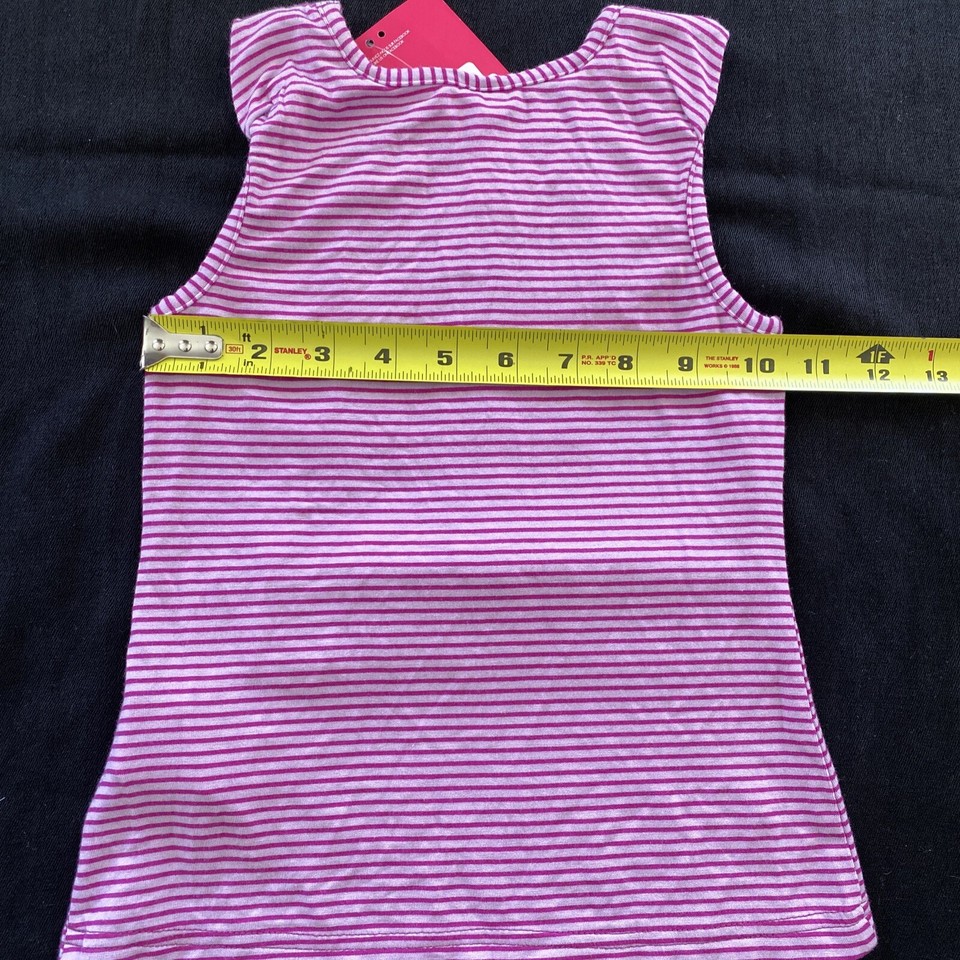 Deux Par Deux NWT Pink Stripe Butterfly Knit Tank-4T | eBay UK