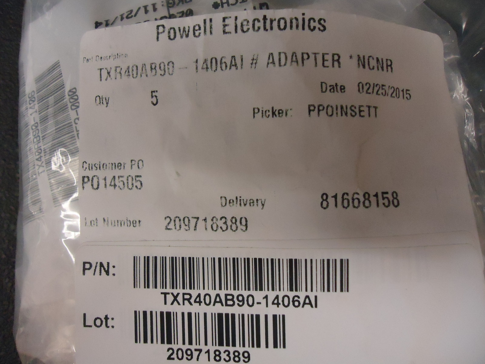 TXR40AB90-1406AI AMP/TYCO CONN BACKSHELL ADPT SZ 15D OLIVE BRAND NEW ...