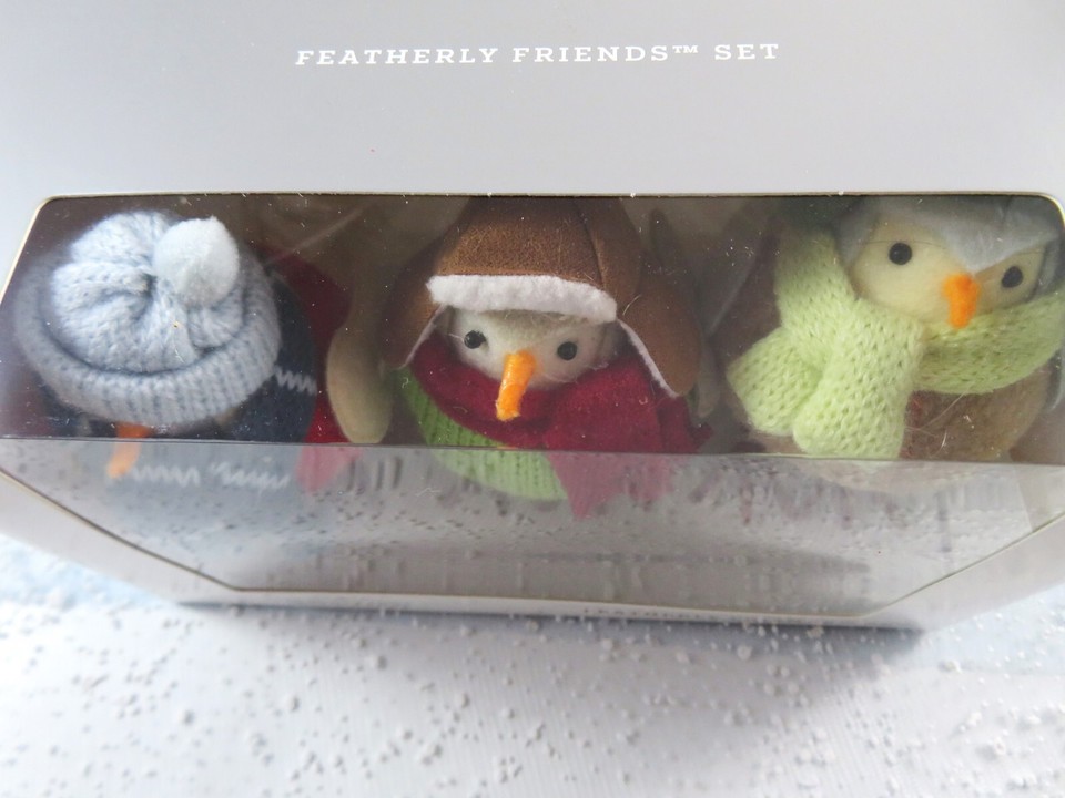 Featherly Friends Set 3 Mini Fabric Birds Winter Wondershop Christmas ...