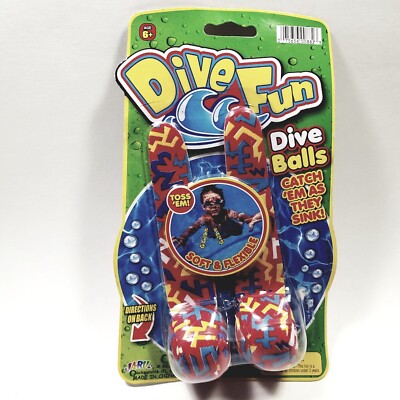 Dive Fun-Dive Balls Toss Em Pool Toys- 2 Pieces In Pack Red With ...