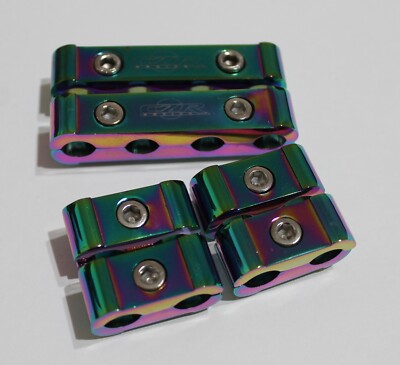 6PC SPARK PLUG WIRE BILLET SEPARATOR V8 V6 ENGINE NEO CHROME | eBay