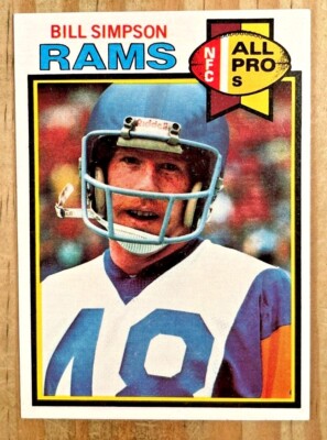 1979 TOPPS BILL SIMPSON CARD#312 LOS ANGELES RAMS BUFFALO BILLS ...