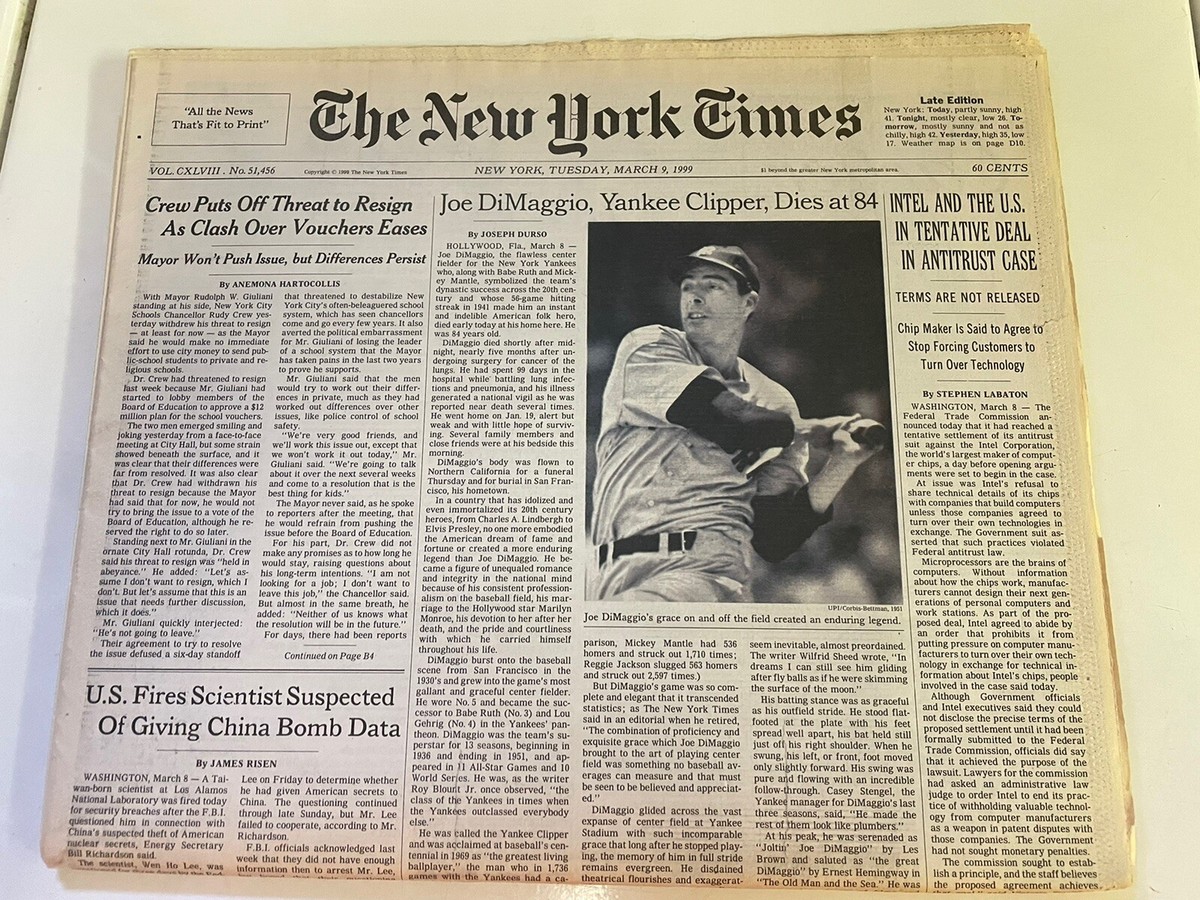 Joe Dimaggio 1999