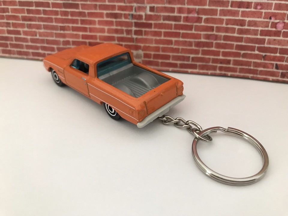 KEYCHAIN RING FOR FORD FALCON RANCHERO PICKUP ORANGE AUTO KEYS FOB ...