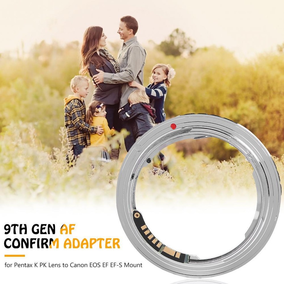 9th Gen AF Confirm Adapter Easy Focusing Pentax K PK To EOS EF EF-S ...
