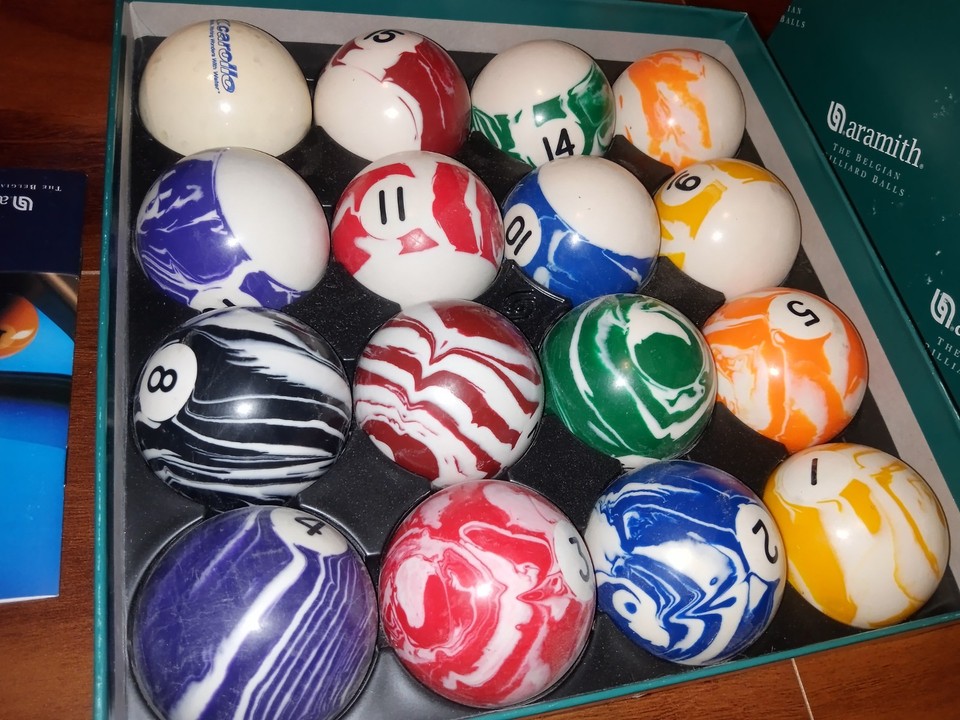 Aramith Legend Marble Series Pool Balls Set Pool Billiards In Box W ...