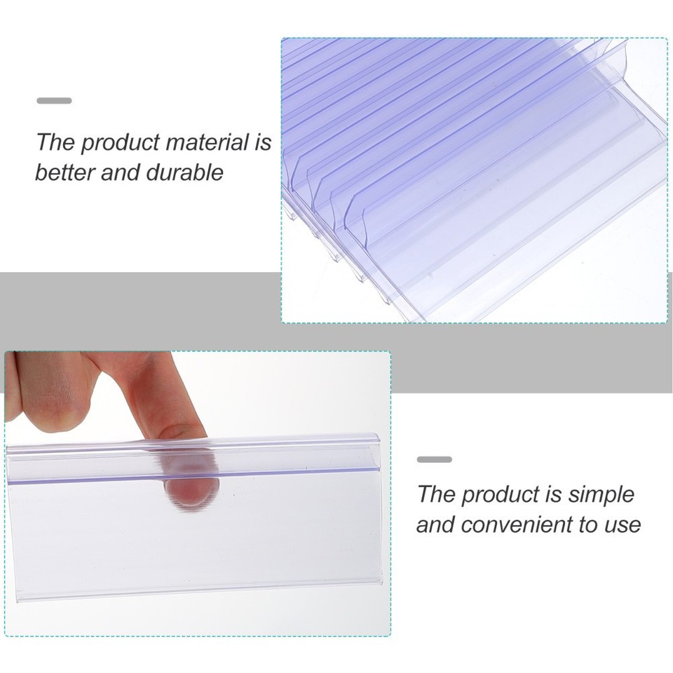 10 Pcs Supermarket Price Display Supplies Label Holder Clear Sign ...