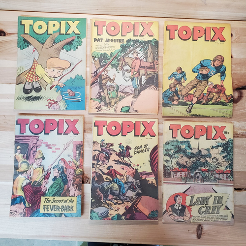 TOPIX -- 6 ISSUE LOT -- CATECHETICAL GUILD GOLDEN AGE COMIC Nice Mid ...