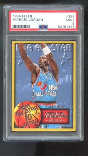 1996-97 Fleer #282 Michael Jordan All-Star Retro PSA 9 Graded Card NBA ...