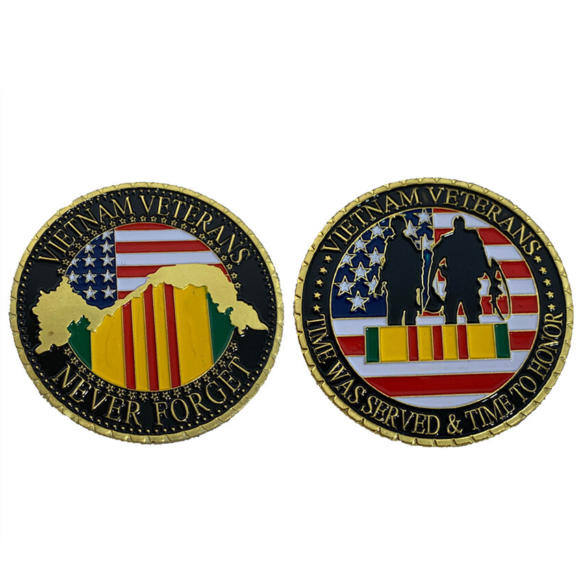 VIETNAM VETERANS Military NEVER FORGET Commemorative Medal Challenge ...