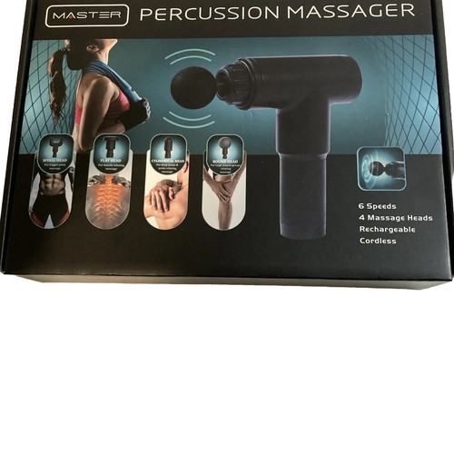 MASTER PERCUSSION MASSAGER - Cordless, 4 Heads 6 Speeds and ...