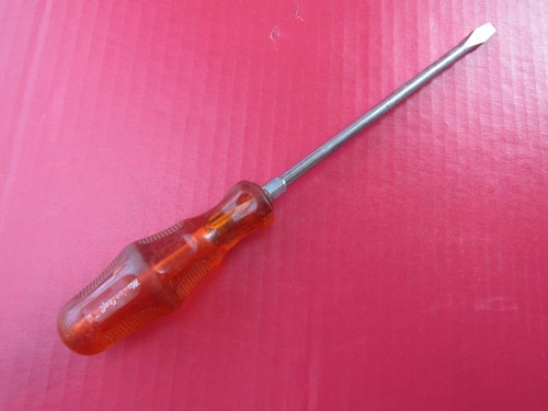 MASTER CRAFT TOOL Screwdriver FlatHead 12" MasterCraft Orange Handle ...